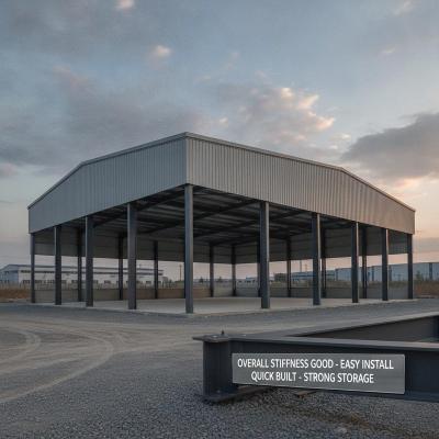 China The Overall Stiffness Is Good Steel Structure Warehouse Easy Install Quick Built Blast Painted Galvanized Surface Finished Strong Storage Space for sale