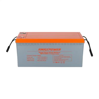 China 12v 200ah 250ah Deep Cycle Solar Battery VRLA AGM Deep Cycle Battery For Wind for sale