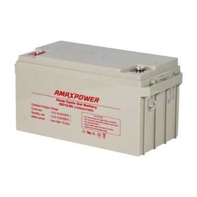 China Street Lighting 12V Deep Cycle Gel Battery 65ah 75ah 85ah Leisure Battery for sale