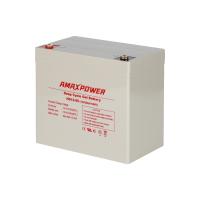 China AMaxpower Long Life Deep Cycle Power System Sealed 12V55Ah Solar AGM Storage Gel Lead Acid Battery for sale
