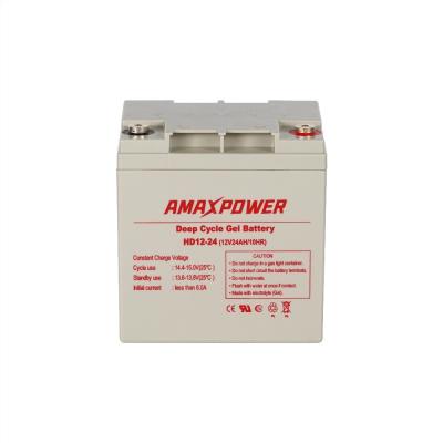 China Amaxpower 12V/36V/48V 100ah/120ah/150ah/200ah/250ah Long-Life Deep-Cycle Gel Storage Battery for Solar Pannel/Car/UPS for sale