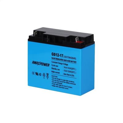 China 12 Volt Sealed Lead Acid Battery UPS Backup Battery 17Ah For Emergency Lighting System for sale