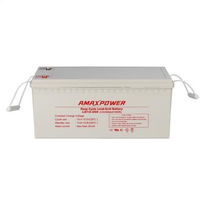 China Rechargeable VRLA Sealed Deep Cycle AGM Battery Solar Batteries 12V 200Ah for sale