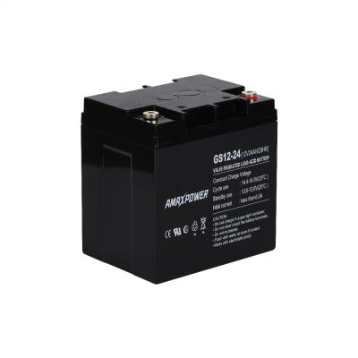 China 12v 24ah Valve Regulated Lead Acid Battery Rechargeable For Emergency Lighting for sale