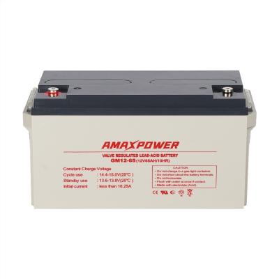 China 12v 65ah Agm Sealed Lead Acid Battery VRLA AGM For Emergency Lighting for sale