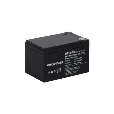 China Amaxpower 12v 12ah VRLA Lead Acid Battery Deep Cycle Battery For Solar Ups for sale
