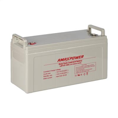 China Agm 12v 100ah Deep Cycle Rechargeable Batteries Lead Acid Ups Backup Battery for sale