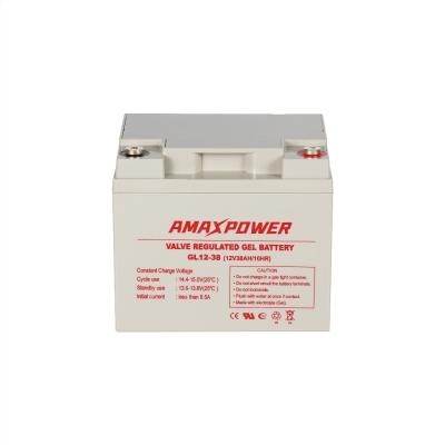 China 2.0A Rechargeable Energy Storage VRLA Gel Battery 12v 38ah Deep Cycle Battery for sale