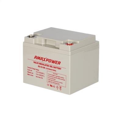 China Alarm Lighting Rechargeable Gel Vrla Battery 12v 38ah Deep Cycle Battery for sale