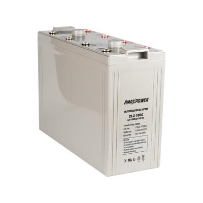 China Amaxpower Agm 2v 1000ah Deep Cycle Solar Batteries For CATV Marine for sale