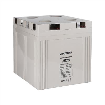 China Amaxpower 2V Gel Battery Wind System 2v 2000ah Solar Deep Cycle Lead Acid for sale