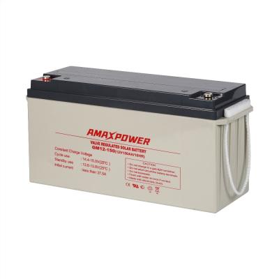 China Electrolyte  12V 150ah Agm Rechargeable Deep Cycle Battery For UPS System for sale