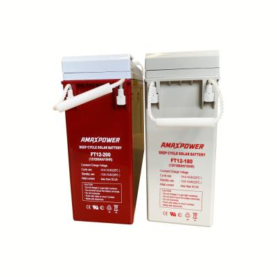 China 12V 200Ah Gel Solar Battery Front Terminal For Solar Systems for sale