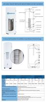 China 200L Capacity Air Source Heat Pump Tank  With 316L Stainless Steel Inner Coil  Heat Exchanger for sale