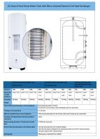 China Micro Channel External Coil Air Source Heat Pump Water Tank For Heating And Hot Water Supply for sale