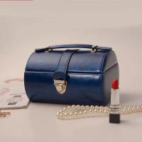 China Bucket Jewelry Display Box for Ring Necklace Bracelet Storage Acrylic Velvet 4 Colors for sale