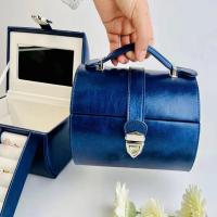 China Bucket Jewelry Display Box for Ring Necklace Bracelet Storage Acrylic Velvet 4 Colors for sale
