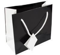 China Custom Satin Laminated Paper Jewelry Bag 1000pcs MOQ with Hot Stamping and UV Coating for sale