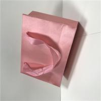 China Custom Leatherette Satin Surface Jewellery Paper Bag with CMYK Printing 1000 Pcs MOQ for sale