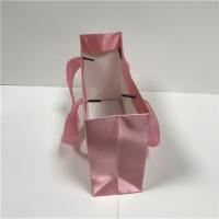 China Custom Leatherette Satin Surface Jewellery Paper Bag with CMYK Printing 1000 Pcs MOQ for sale