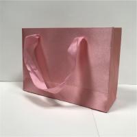 China Custom Leatherette Satin Surface Jewellery Paper Bag with CMYK Printing 1000 Pcs MOQ for sale