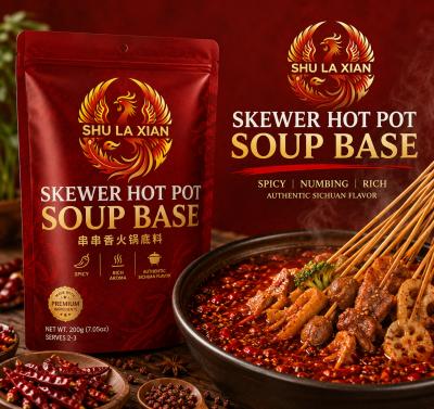 China Authentic Chengdu Chuan Chuan Xiang Soup Base with High-Adhesion Formulation, Triple-Chili Blend, and Authentic Numbing Punch for Skewered Hot Pot for sale