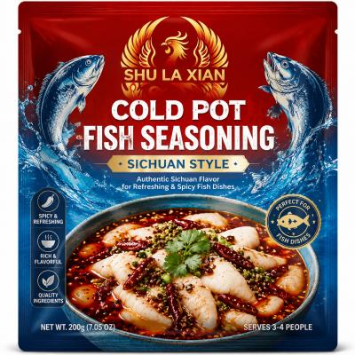 China SHU LA XIAN Authentic Sichuan Cold Pot Fish Seasoning/Spicy Fish Seasoning Packet for sale