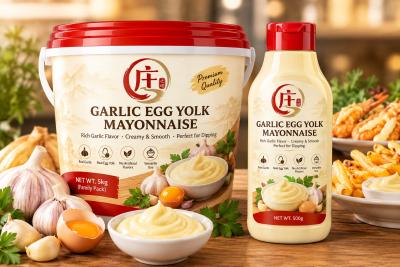 China Garlic Egg Yolk Mayonnaise with Rich Garlic Flavor and Creamy Smooth Texture Perfect for Dipping for sale