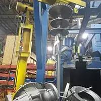 China Finish Sensitive Work Pieces Shot Blasting Equipment Spinner Hanger Type for sale