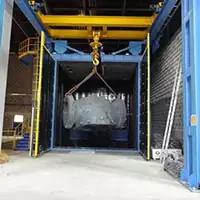 China QD378 Shot Blasting Equipment Spinner Hanger Type Finish Sensitive Work Pieces for sale