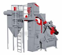 China Rotary Drum Shot Blasting Machine For Small To Medium Sized Work Pieces for sale