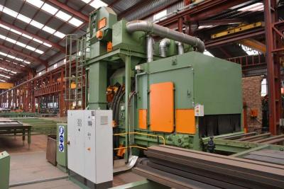 China 7500 W Roller Conveyor H Beam Shot Blasting Machine 6m - 12m Roller Length for sale