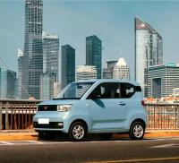 China Pure Electric Wuling Hongguang Mini Car Cute Look 3-door Body Structure High Speed for sale