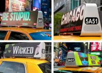 China Outdoor LED Taxi Roof Signs , Taxi Cab Advertising Signs High Definition for sale