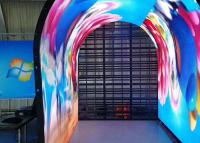 China Customized Shape Interior Curved RGB LED Screen Passageway Background for sale