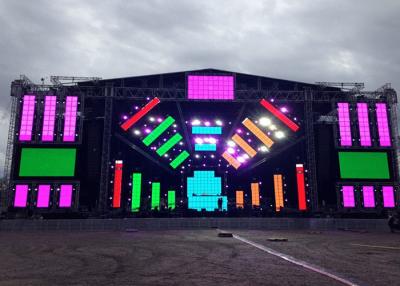 China Full Color big Outdoor Rental Led Screen Displays 1/13 Scan High Rate Refresh for sale