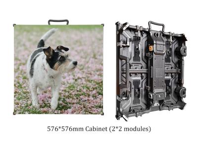 China P4.8 Outdoor Rental LED Screen 576*576mm Cabinet 288*288mm Module Rainproof for sale