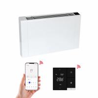 China Compact 130mm Exposed Fan Coil Unit Delivering Heating and Cooling for sale