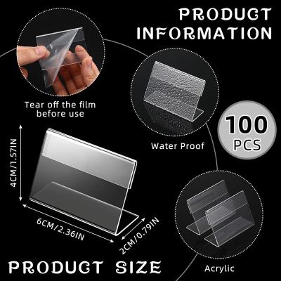 China Transparent Picture Frame Acrylic Paper Display For Office Desktop Restaurant for sale