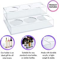 China Acrylic Clear Wine Bottle Holder , PMMA Coffee Syrup Rack for sale