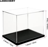 China Collectibles Clear Acrylic Display Case With Light And Ribbon for sale