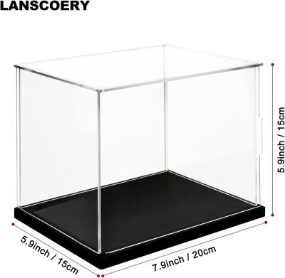 China Collectibles Clear Acrylic Display Case With Light And Ribbon for sale
