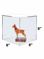 China Pedestal Art Gallery Display Sculpture Stand With Safety Cover for sale