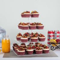 China Fine Workmanship Wedding Acrylic Candy Display 4 Tier Clear Acrylic Cupcake Stand for sale