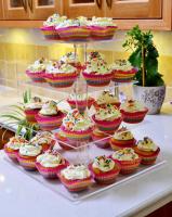 China 3 Tier 4 Tier 5 Tier Acrylic Cupcake Stand Display High Strength And Stability for sale