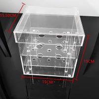 China 9 Holes Acrylic Flower Box With Lid , Square Preserved Rose Acrylic Box for sale