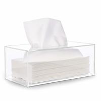 China Multifunction Perspex Acrylic Display Box Rectangular Plastic Tissue Dispenser for sale