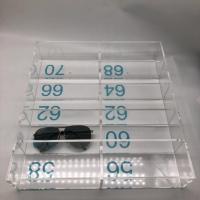 China Odorless Clear Acrylic Display Box Acrylic Sunglasses Organizer Box With Silk Screen Logo for sale