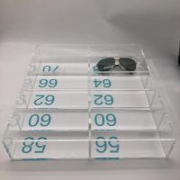 China Odorless Clear Acrylic Display Box Acrylic Sunglasses Organizer Box With Silk Screen Logo for sale