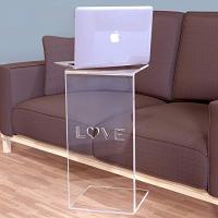 China Square Acrylic Display Frame OEM ODM Acrylic C Shaped Side Table for sale